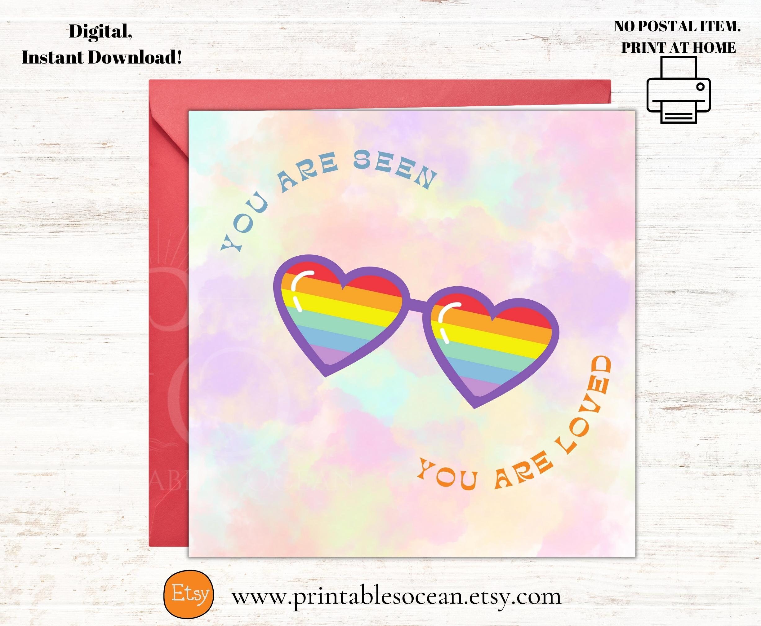 LGBTQ Valentines Card Printable, LGBTQ Pride Queer Gay Lesbian Love Card, Funny LGBTQ Valentines ...