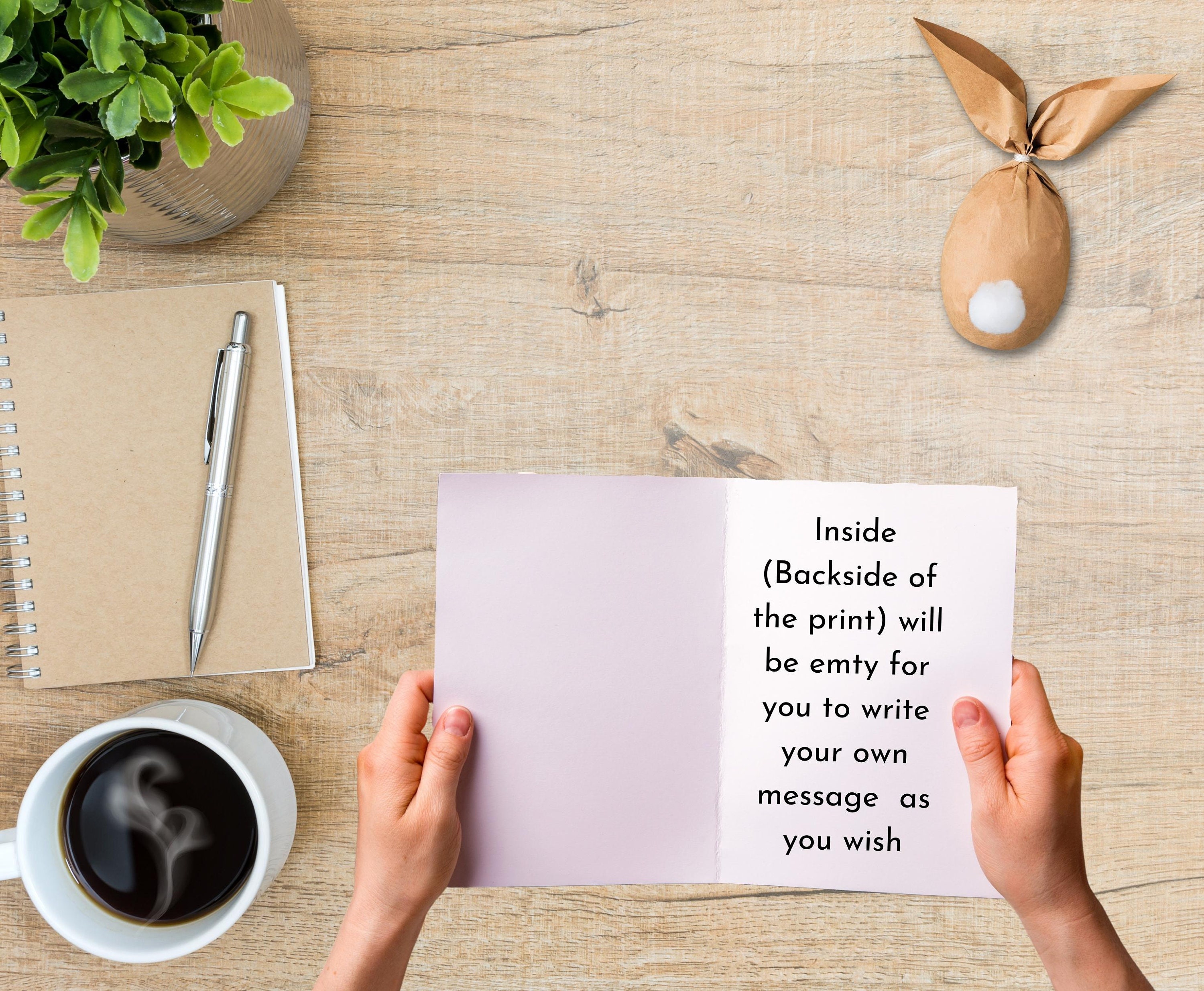 Easter Card for Mum and Dad Printable Handmade, Happy Easter Card for ...