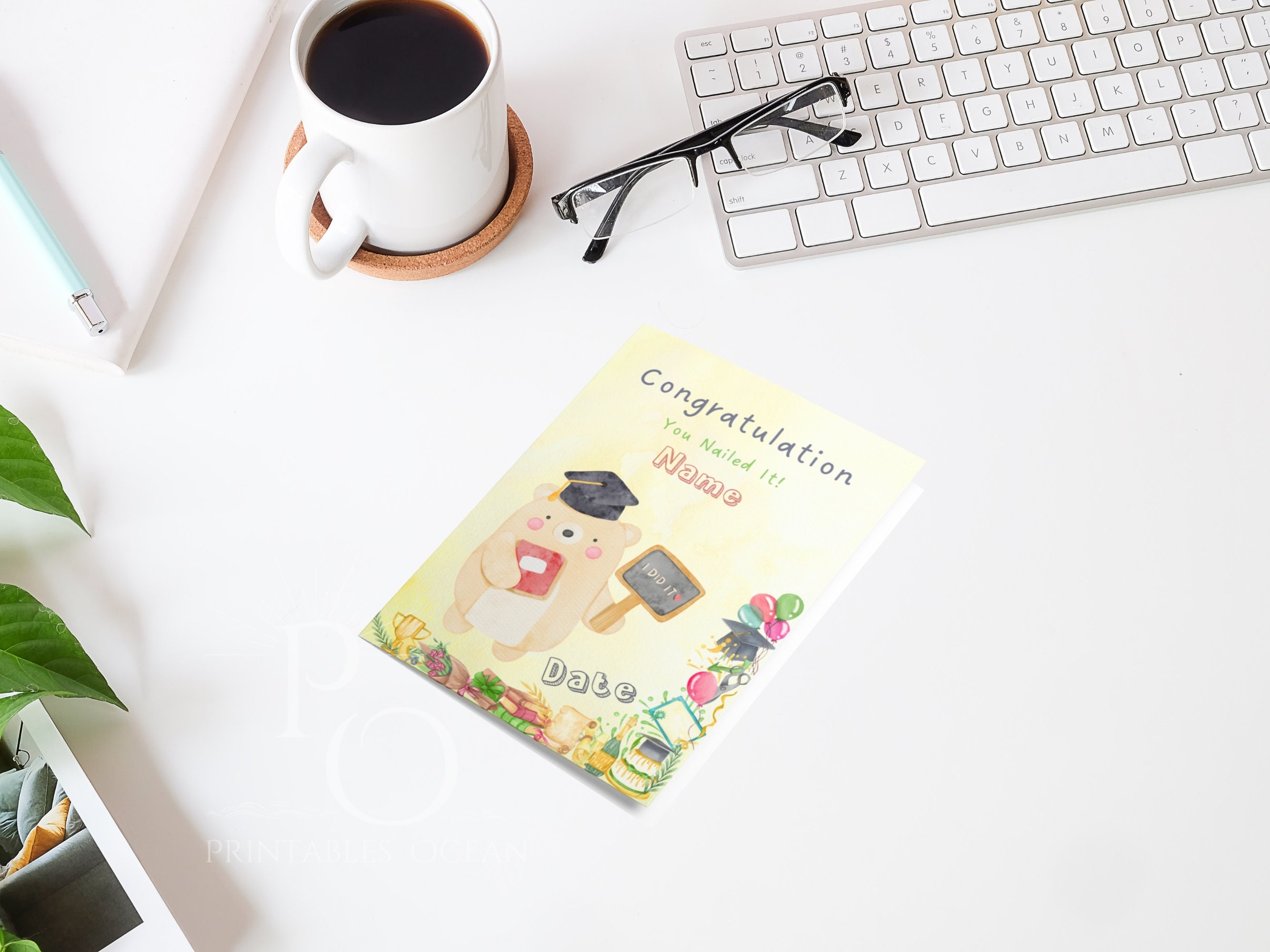 Personalized Kindergarten Preschool Nursery Graduation Printable Card ...