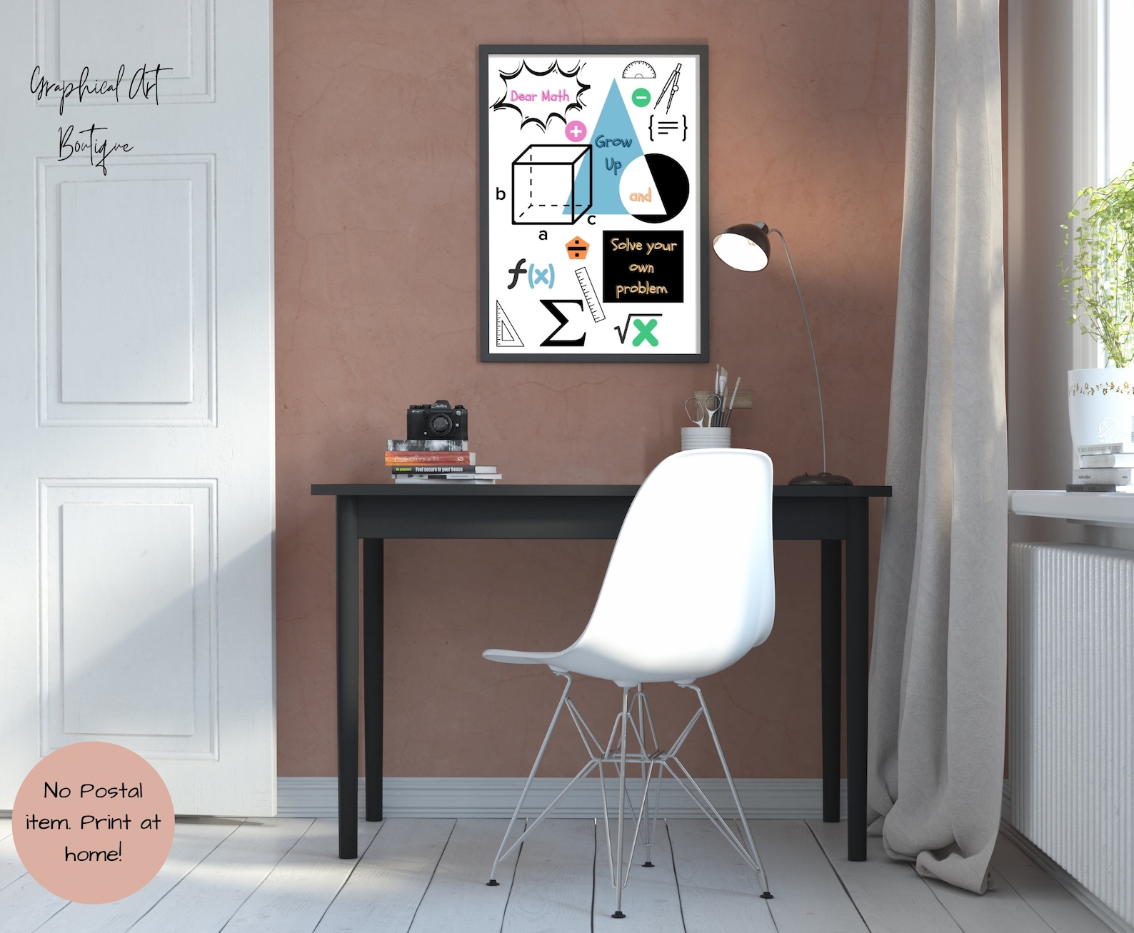 Funny Math Wall Art to Decorate Your Bedroom, Mathematical Quote, Math ...