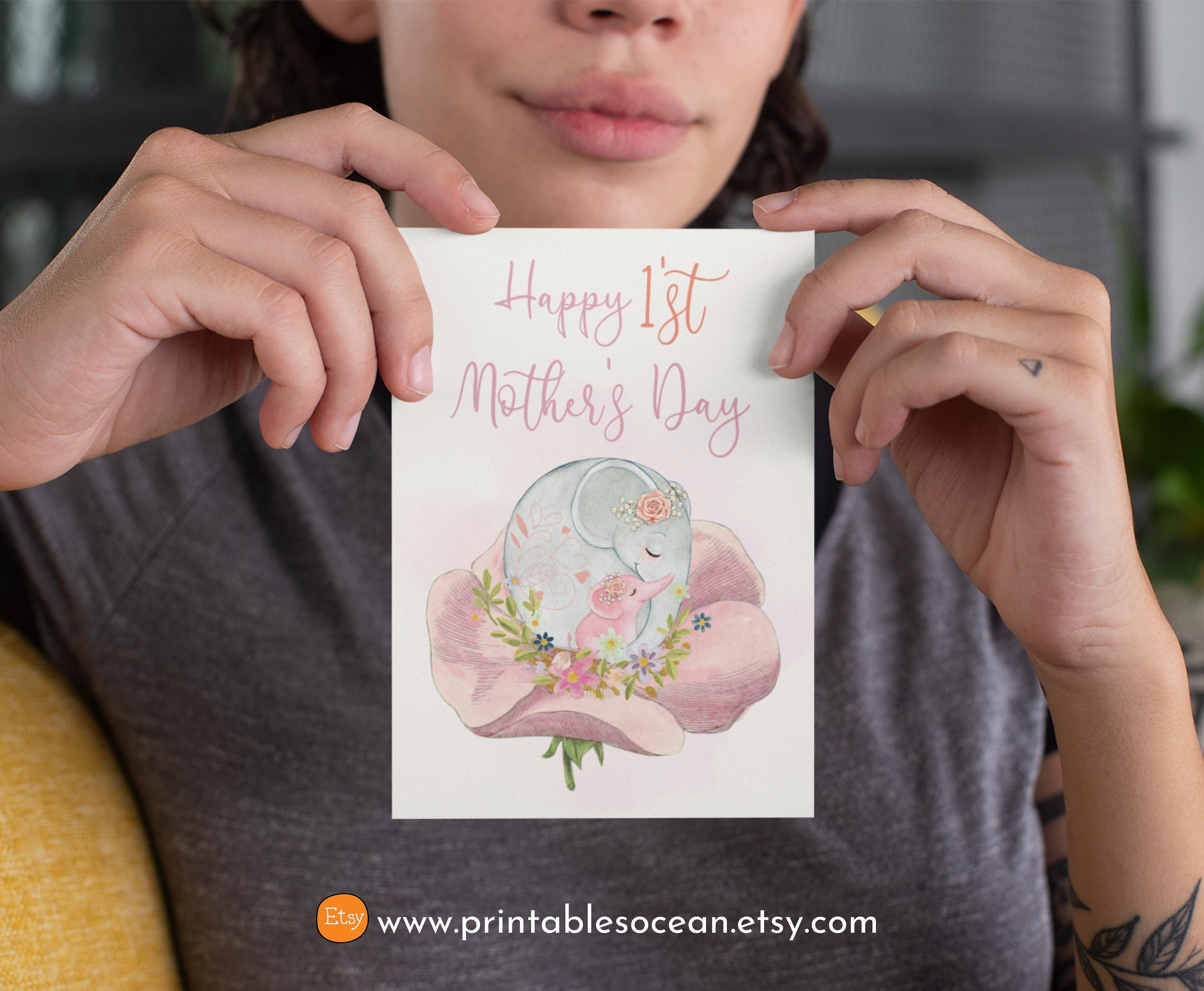 1st Mother's Day Card Printable, First Mother's Day Card, New Mom ...