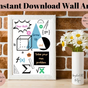 Funny Math Wall Art to Decorate Your Bedroom, Mathematical Quote, Math ...