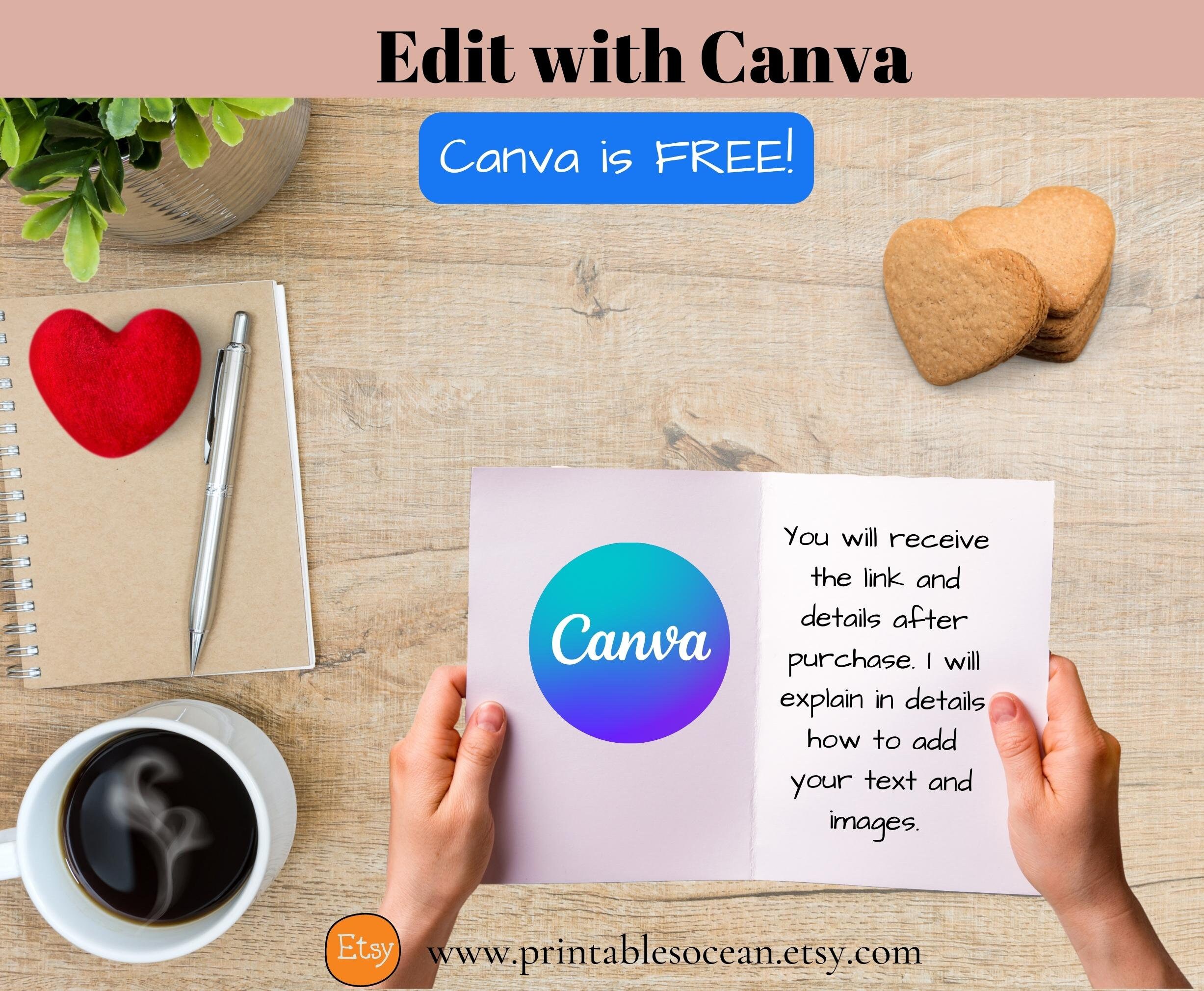 Personalized Valentines Day Photo Location Map Card Printable Canva ...