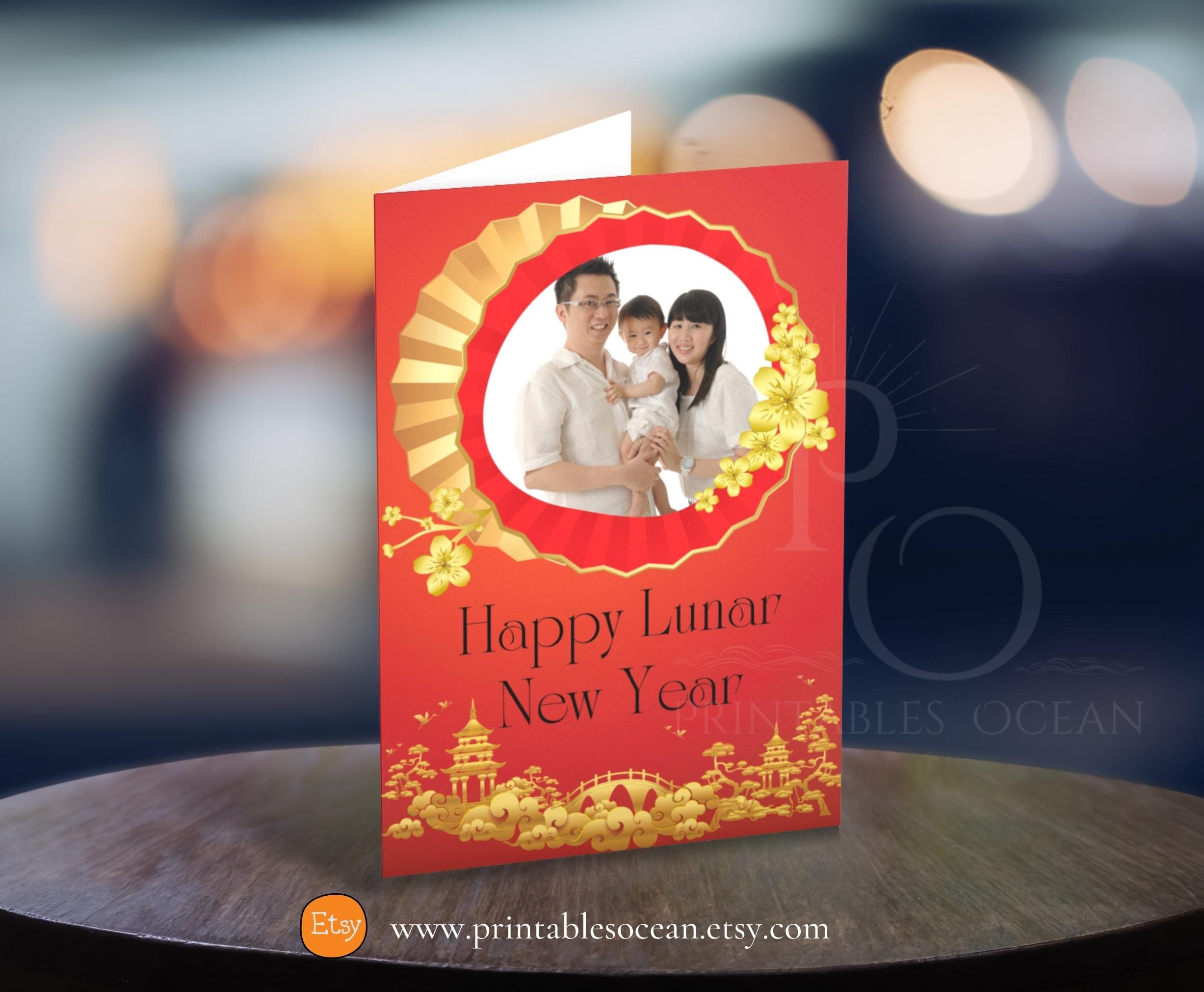 Chinese New Year Handmade Card Printable Personalized Chinese - Etsy