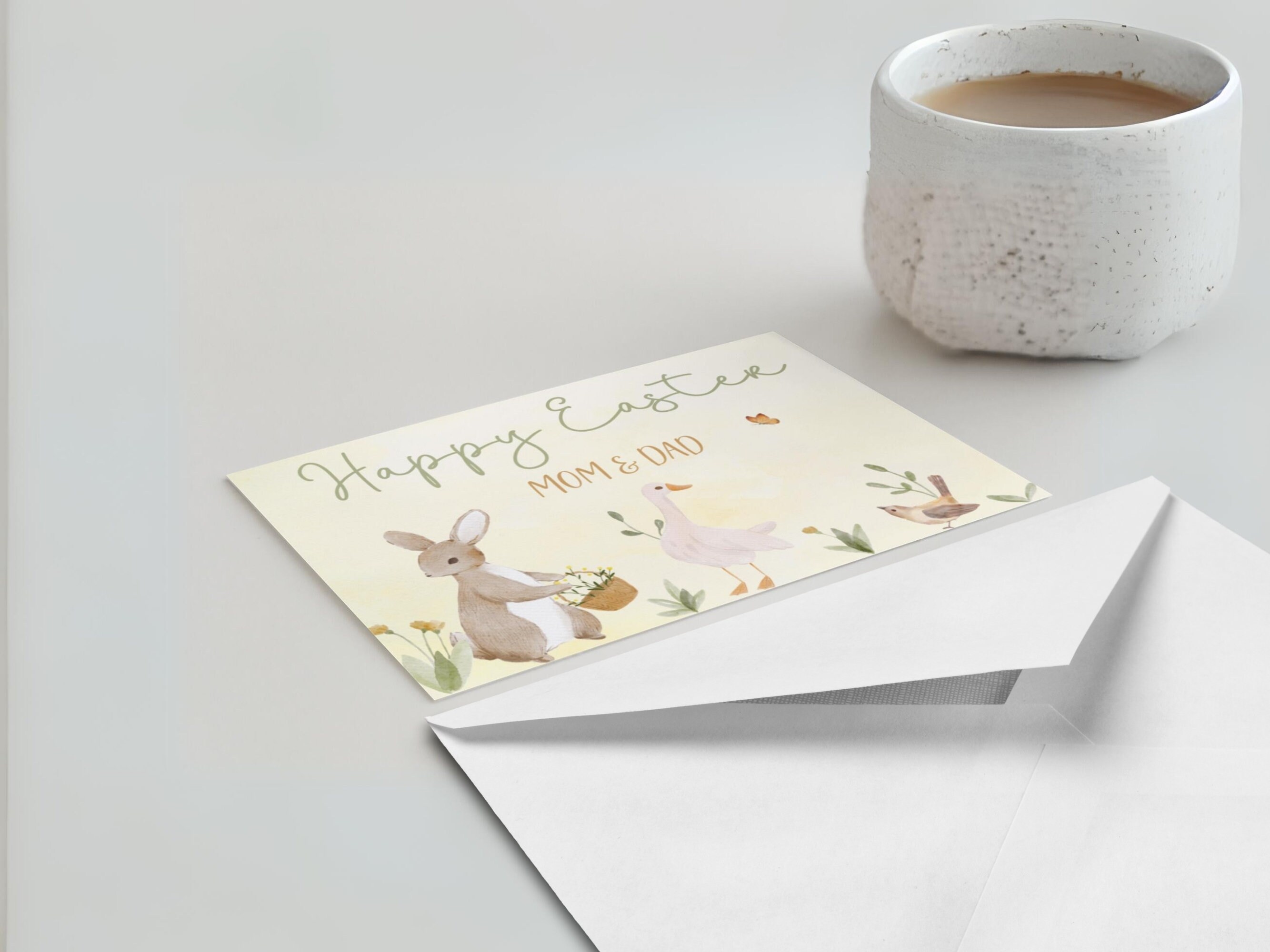 Easter Card for Mom and Dad Printable Instant Download Last Minute 7x10 ...