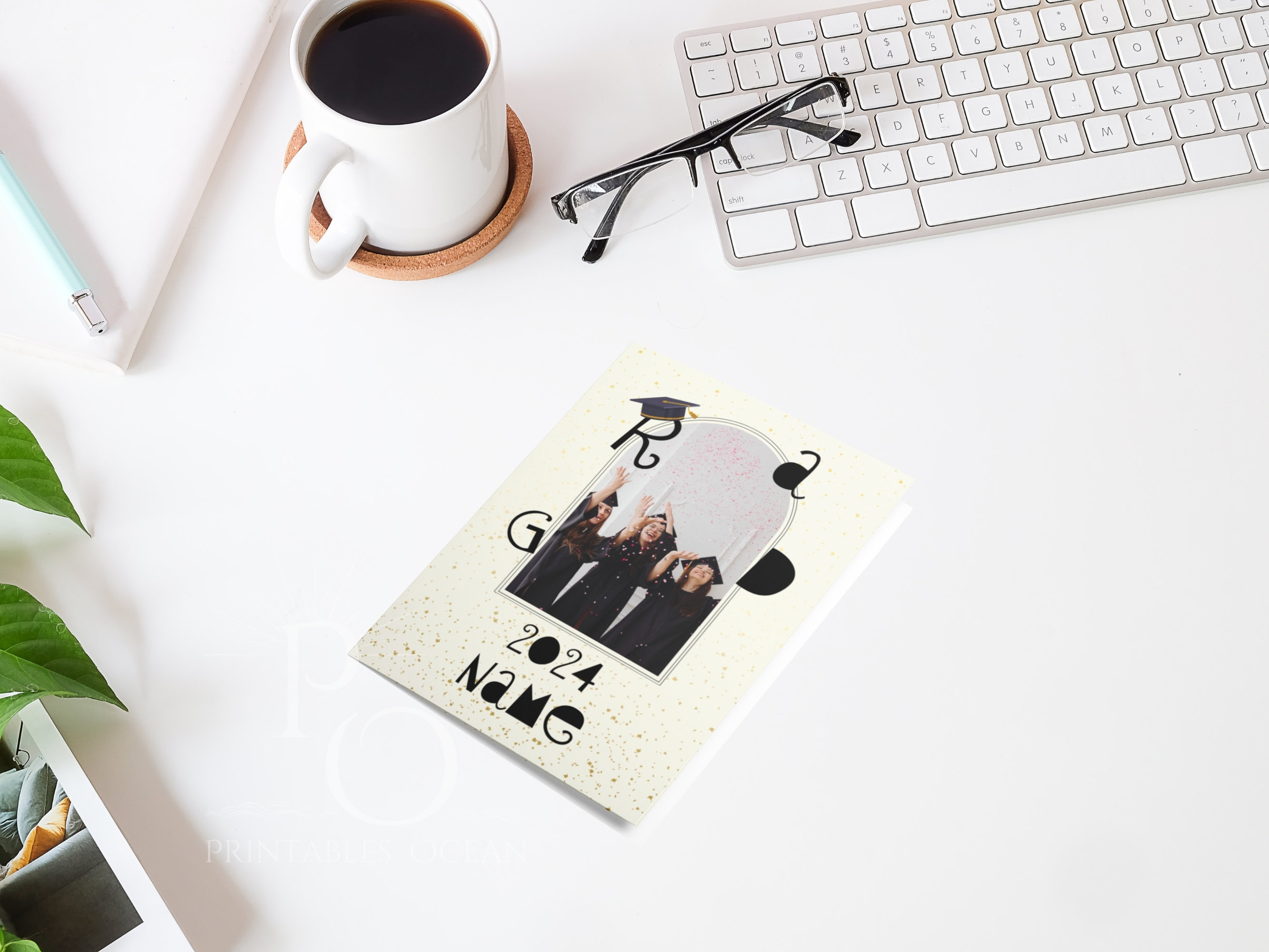 Personalized Graduation Card Printable Self-edit Picture Template PDF ...