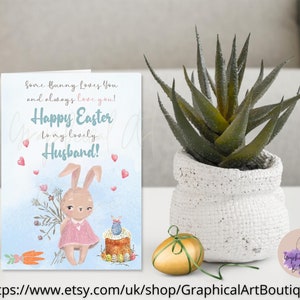 Happy Easter Card for Husband Printable Digital to Share Send - Etsy