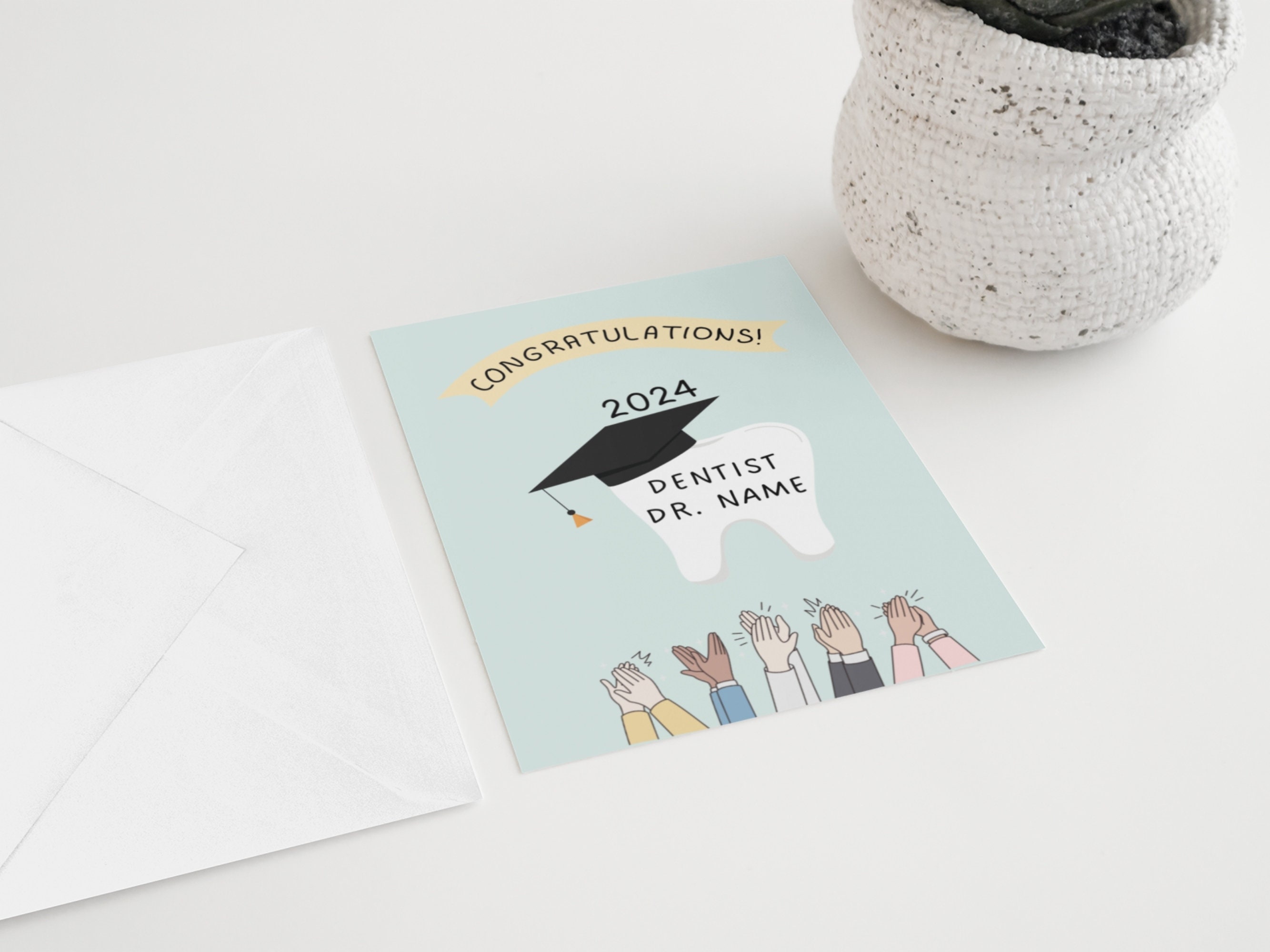 Personalized Graduation Card for Dentist Printable Custom Name Dental ...