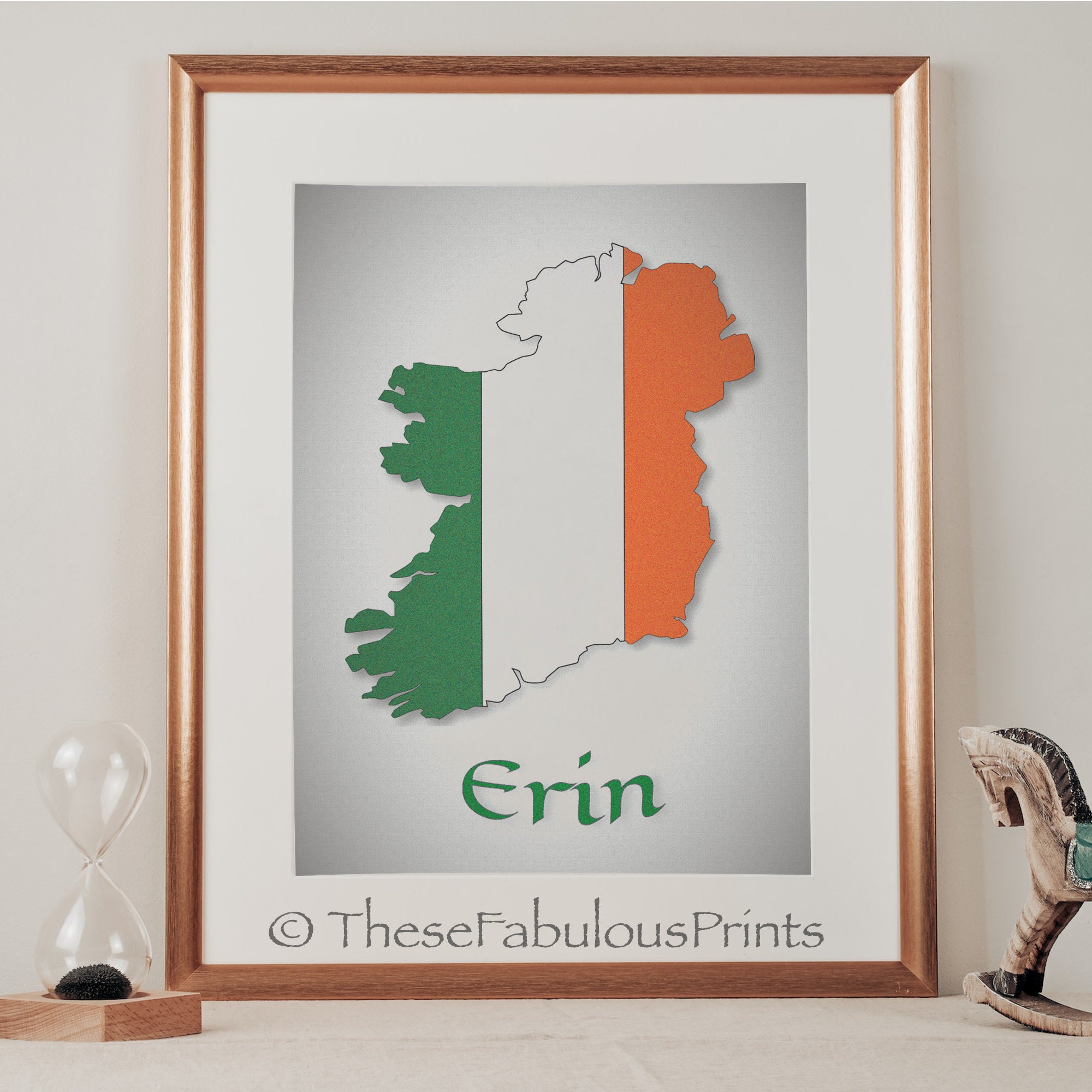 Map of Ireland | St. Patricks Day | Irish Wall Decor | Digital Wall ...