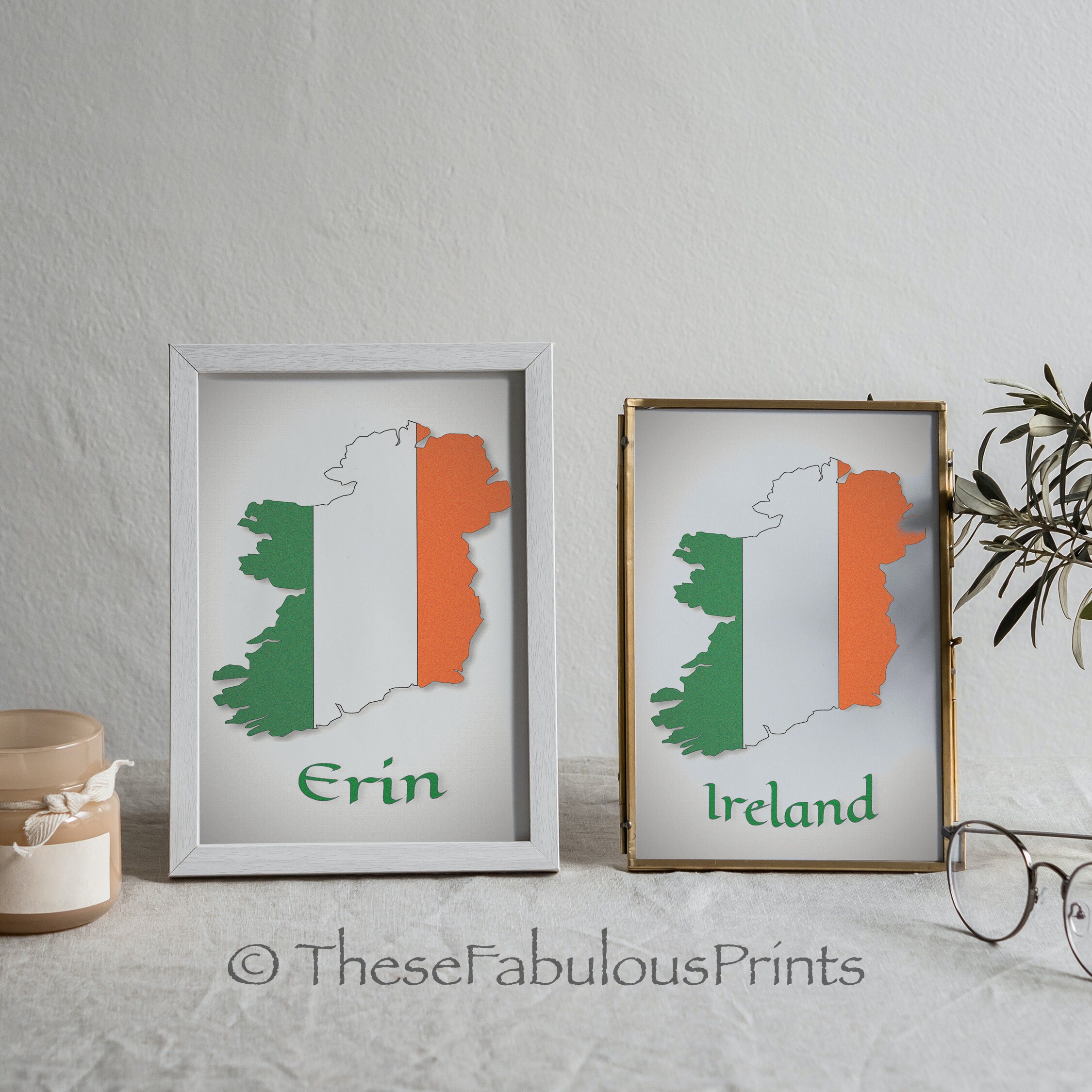 Map of Ireland | St. Patricks Day | Irish Wall Decor | Digital Wall ...