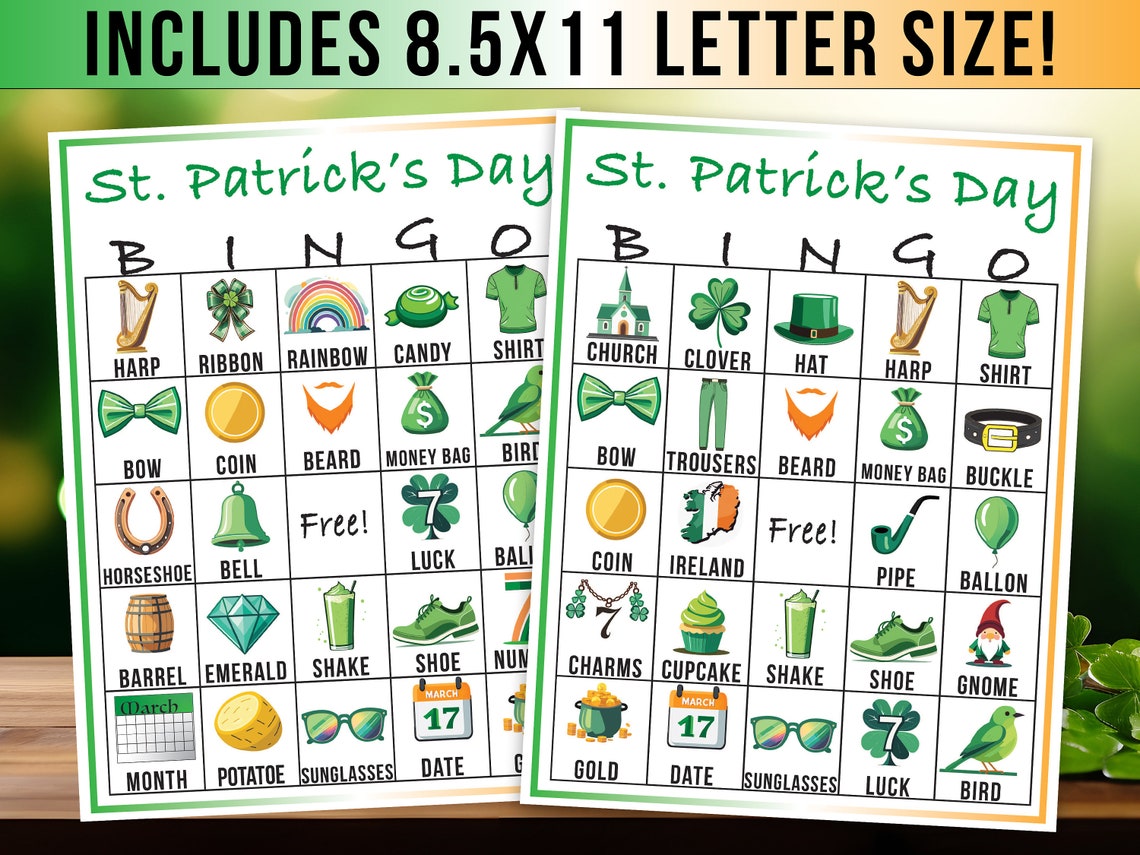 St Patrick's Day Game | Printable Game |st Patrick's Day Bingo | St ...