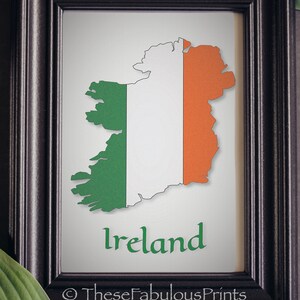 Map of Ireland | St. Patricks Day | Irish Wall Decor | Digital Wall ...