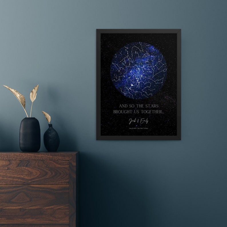 Custom Star Map by Date Star Maps Print Personalized Star - Etsy