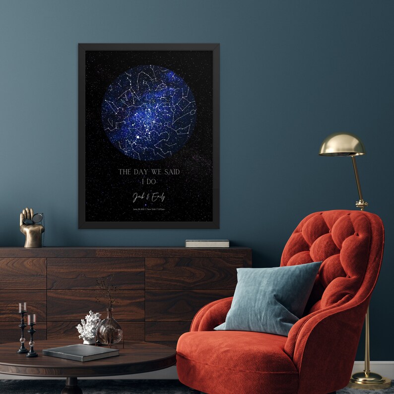 Custom Star Map by Date Star Maps Print Personalized Star - Etsy