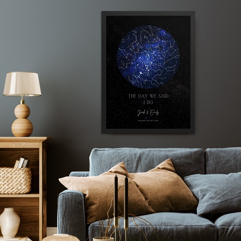 Custom Star Map by Date Star Maps Print Personalized Star - Etsy