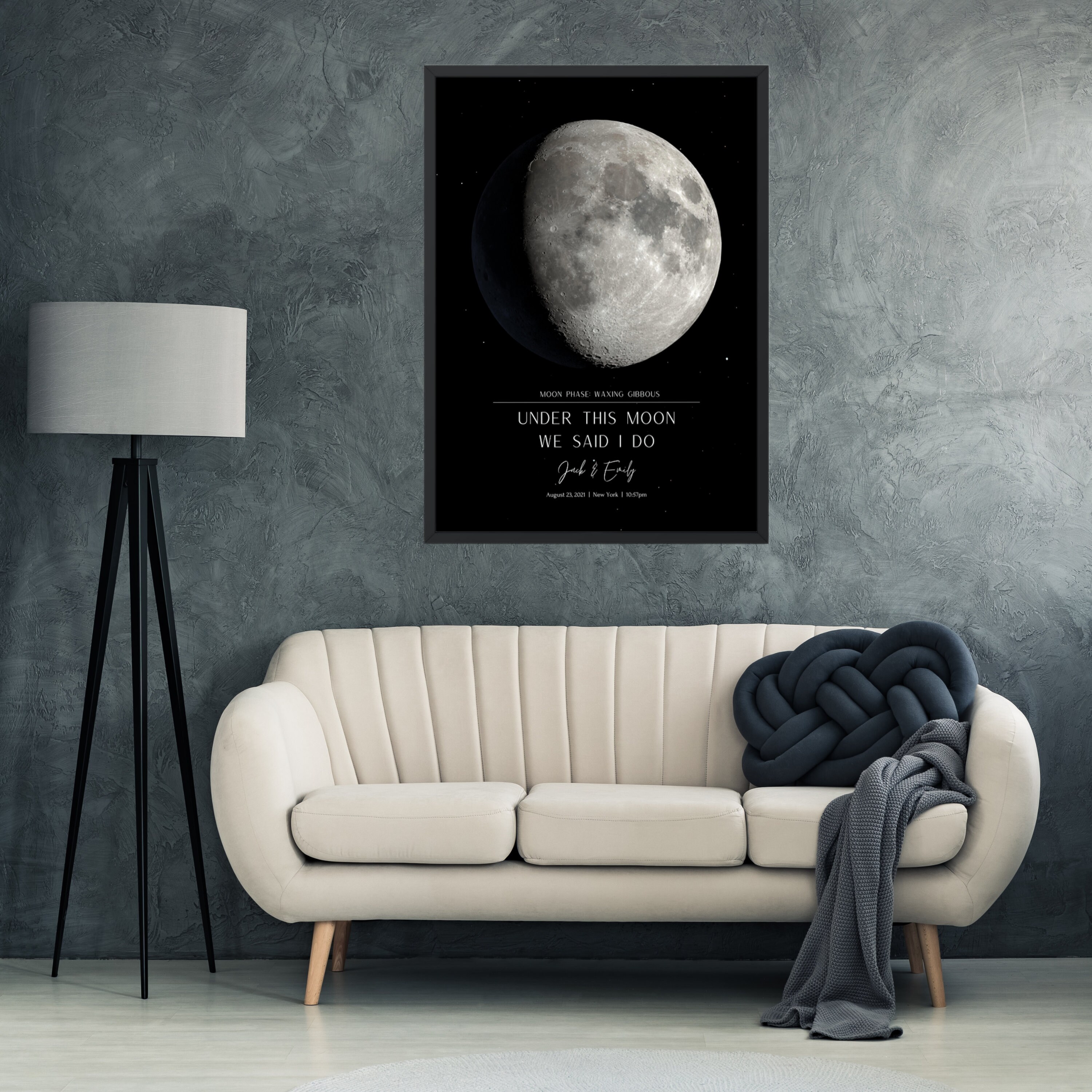 Custom Moon Phase Print Night Sky Print Night Sky by Date | Etsy