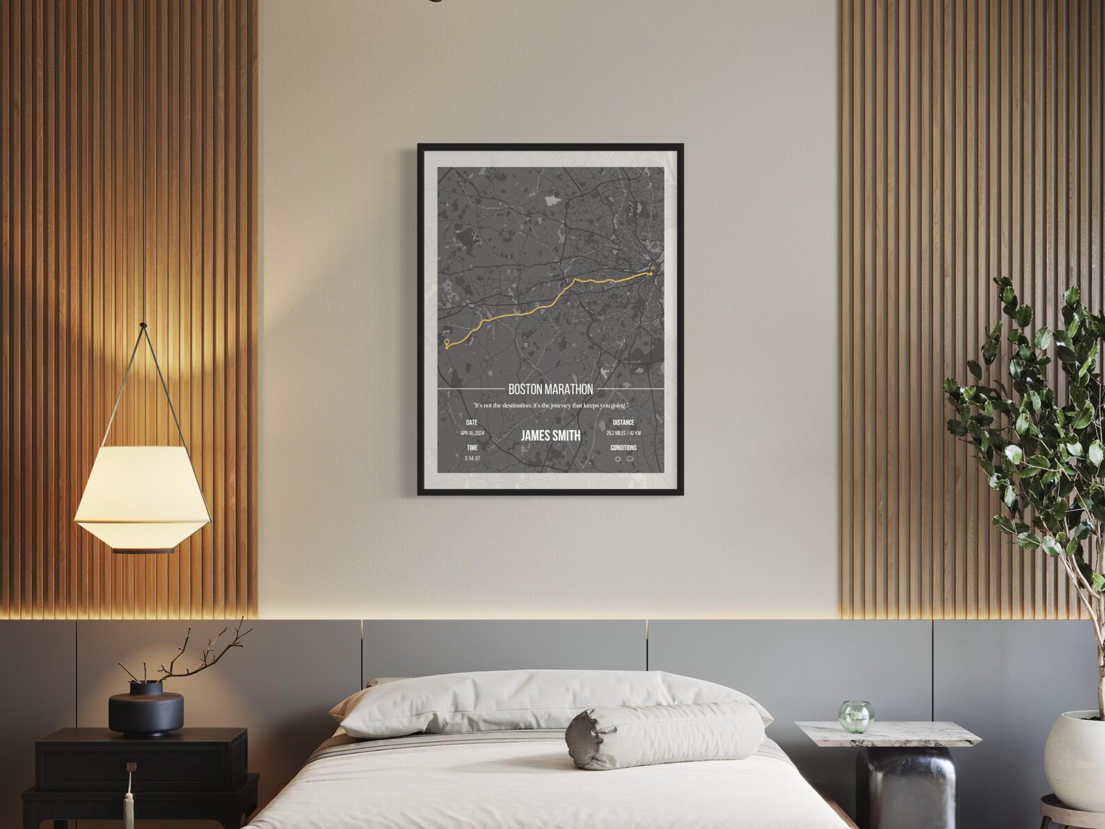Any Marathon Map, Custom Running Gift, Personalized Gift for Runner ...