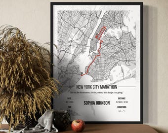 Personalized Custom Marathon Course Map - Etsy