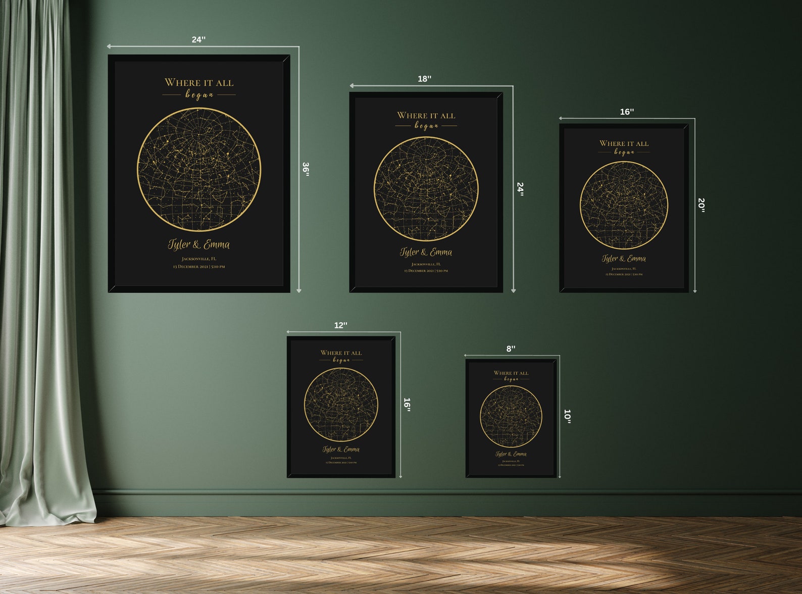 Personalized Star Map Print, Custom Constellation Astronomy Gift - Etsy