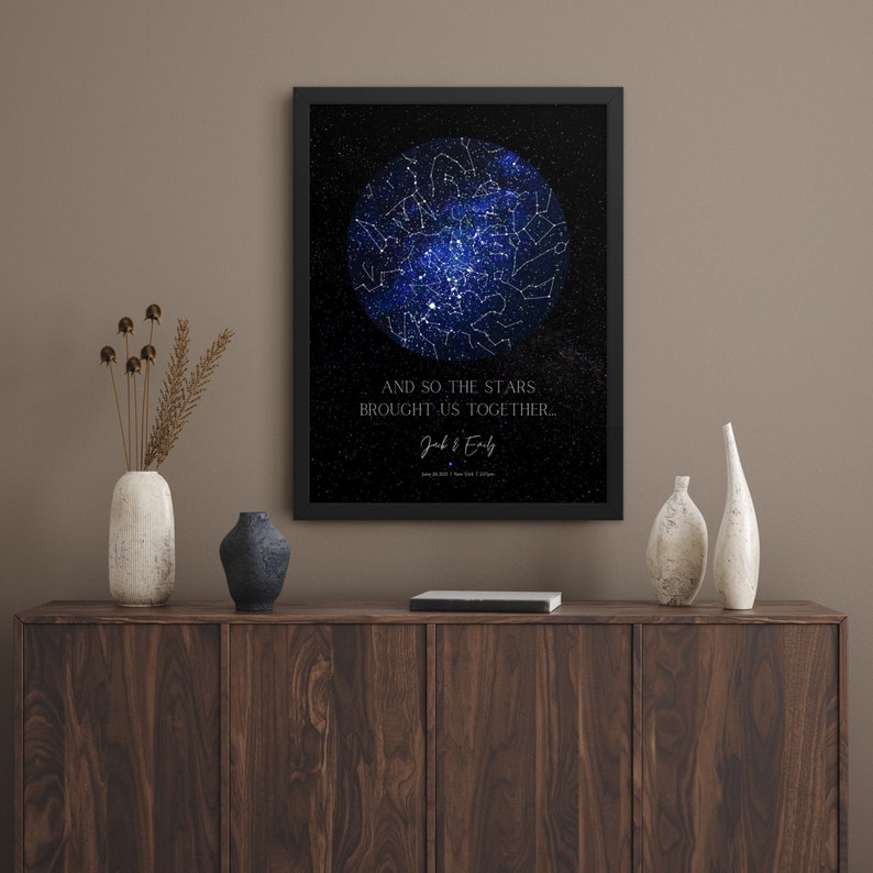 Custom Star Map by Date Star Maps Print Personalized Star - Etsy