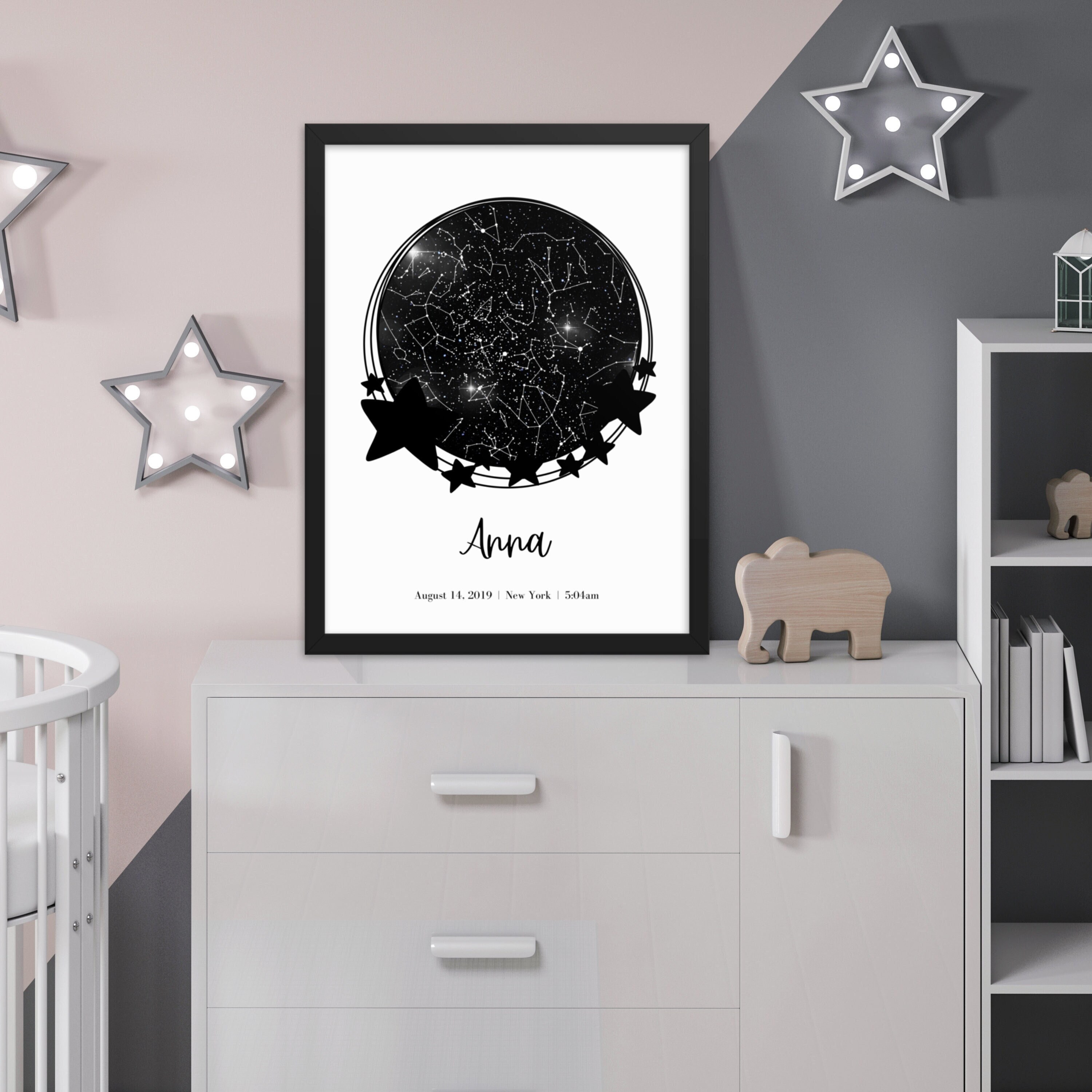 Star Map by Date the Day You Were Born Baptism Gift Star - Etsy