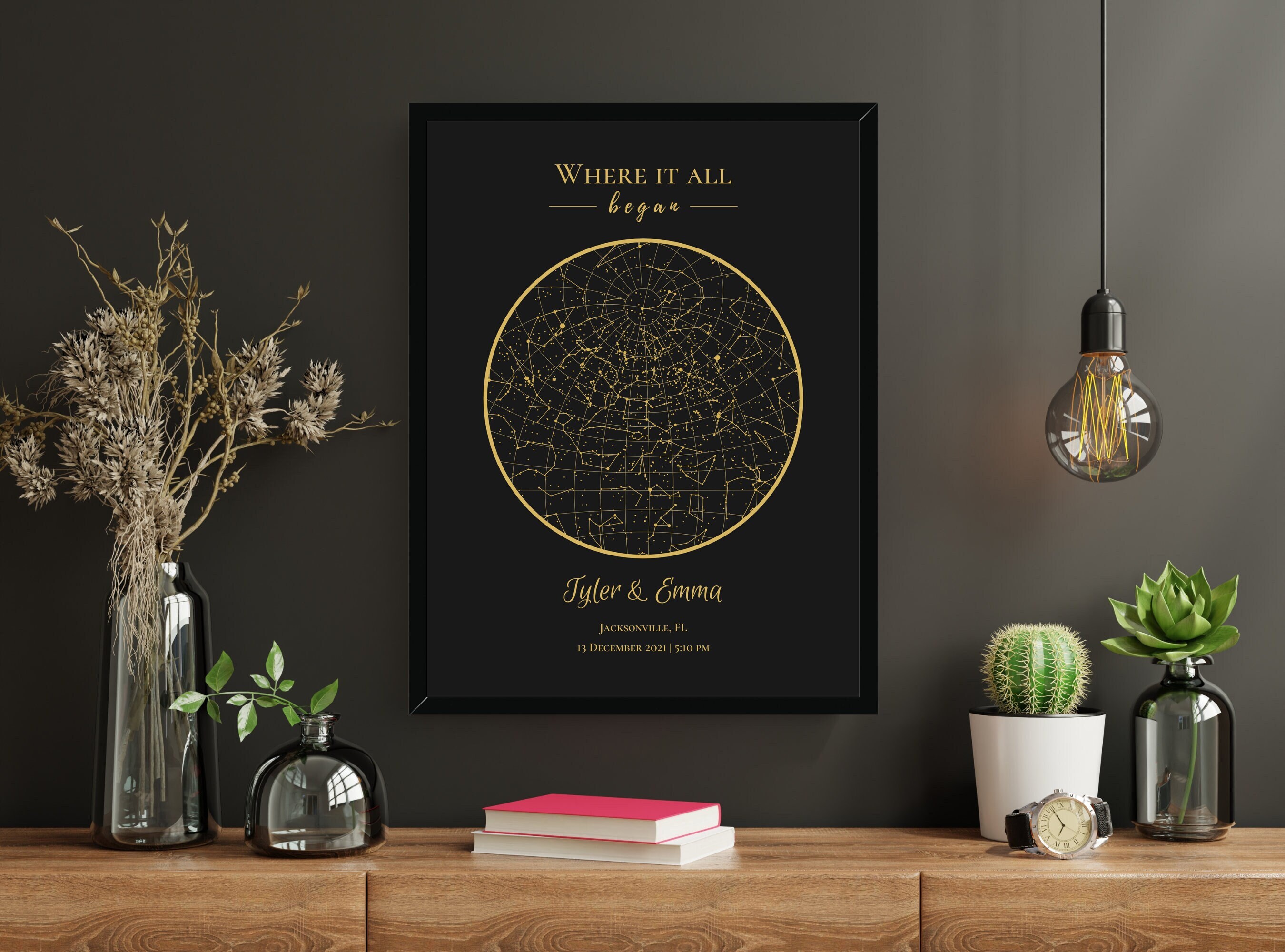Personalized Star Map Print, Custom Constellation Astronomy Gift - Etsy