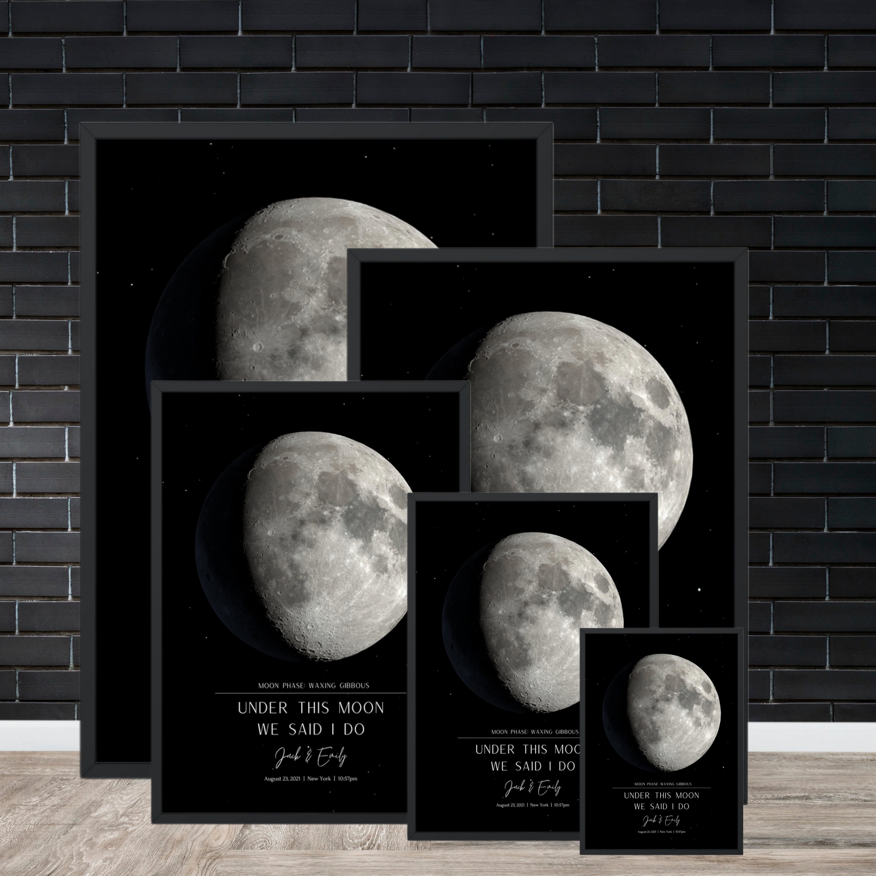 Custom Moon Phase Print Night Sky Print Night Sky by Date | Etsy