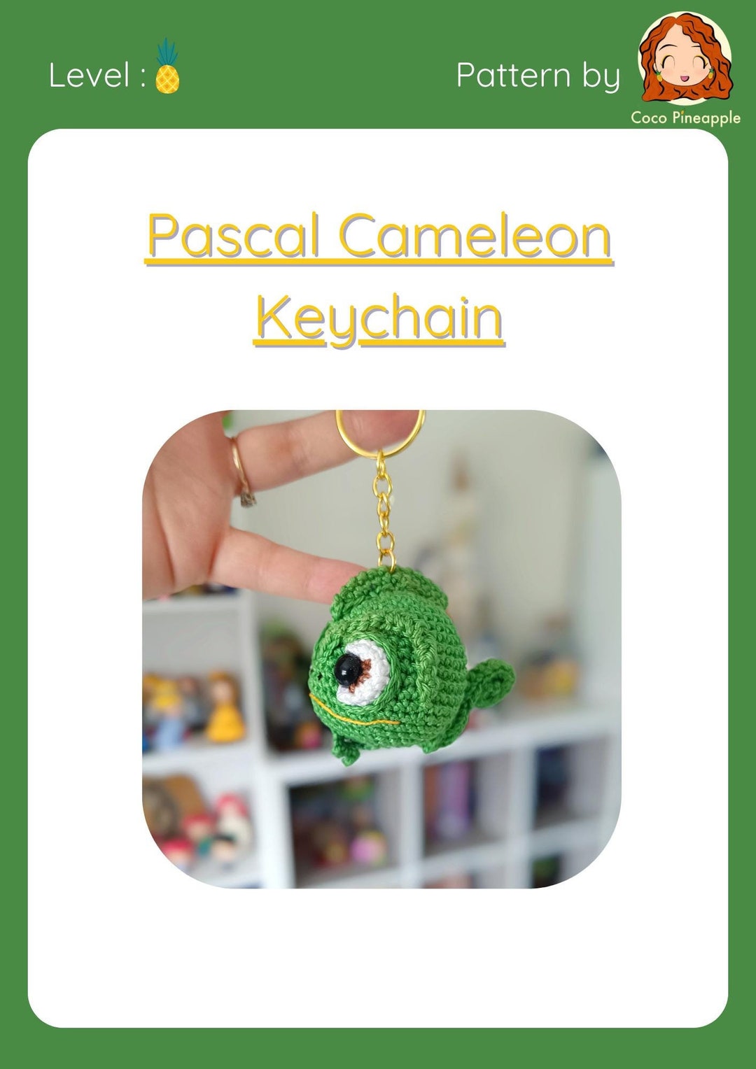 PATTERN Pascal Chameleon Keychain - Etsy