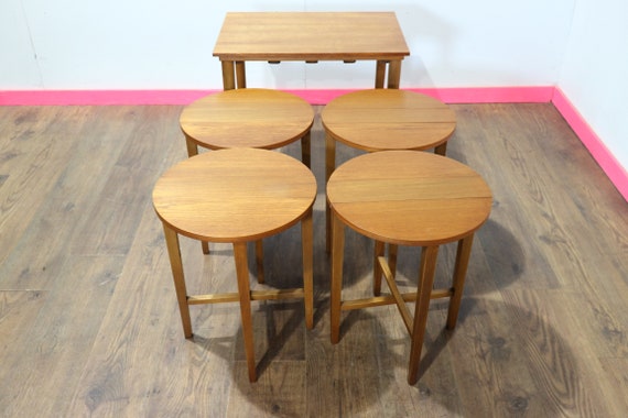 Mid Century Modern 1960 s Teak Nesting Table Set Poul Hundevad for Novy Domov Classic Style Flexible Nest of Tables Etsy