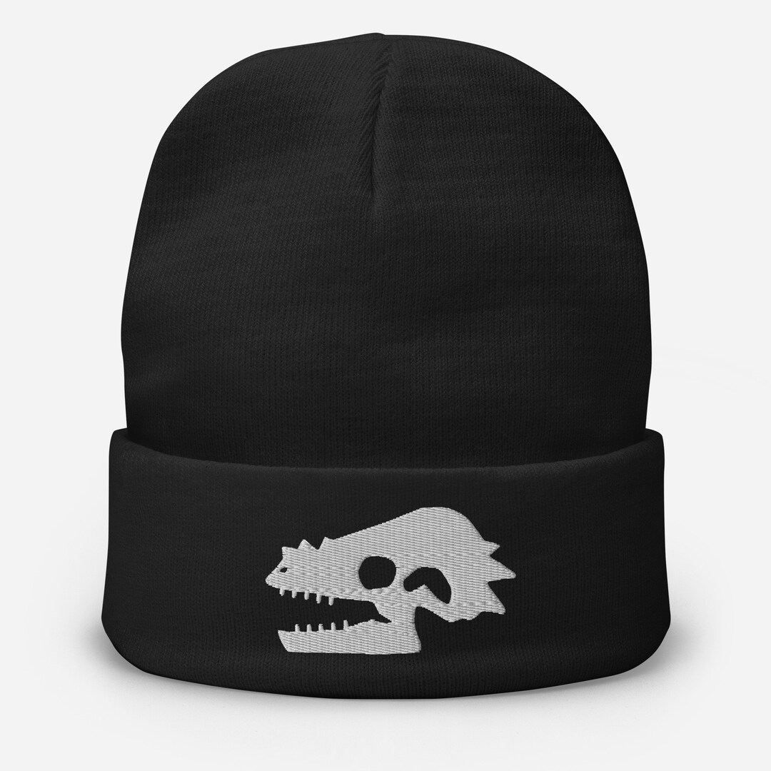Pachycephalosaurus Embroidered Beanie, Dinosaur Hat, Pachycephalosaurus ...
