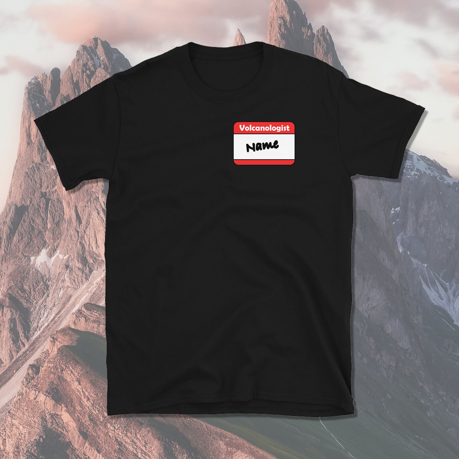Volcanologist Namensschild Shirt, Personalisiert, Volcano Shirt, Vulkan ...