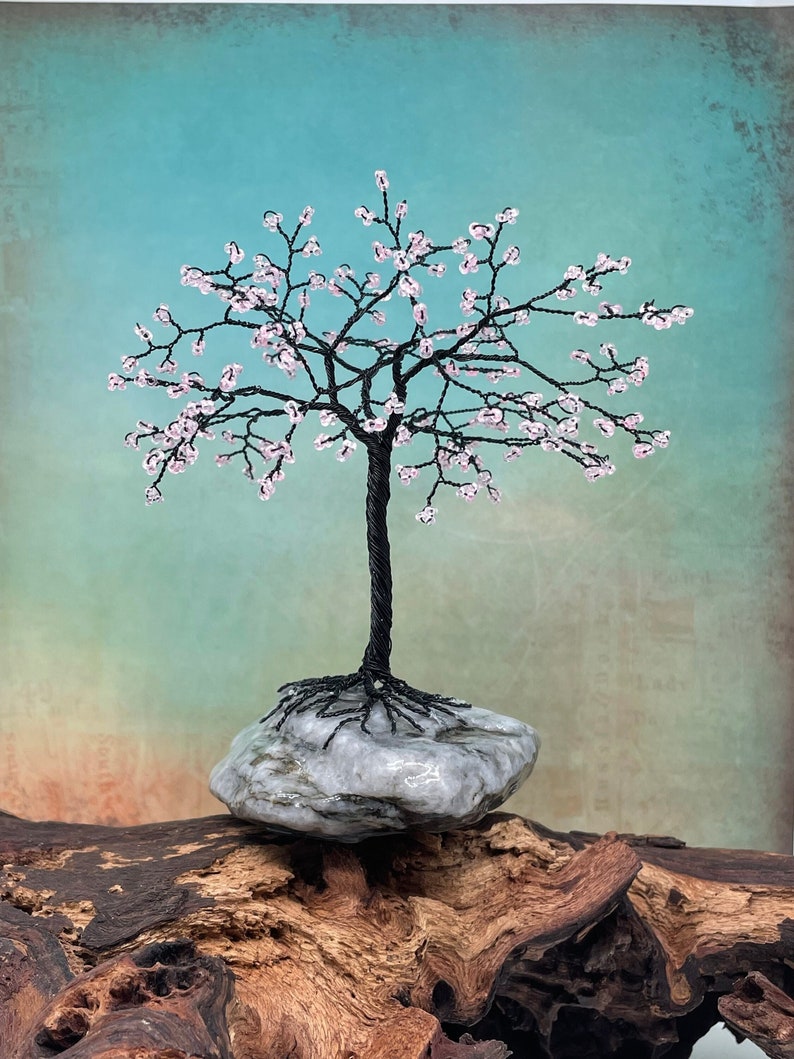 Cherry Blossom Wire Tree of Life Copper Wire Bonsai Pink - Etsy