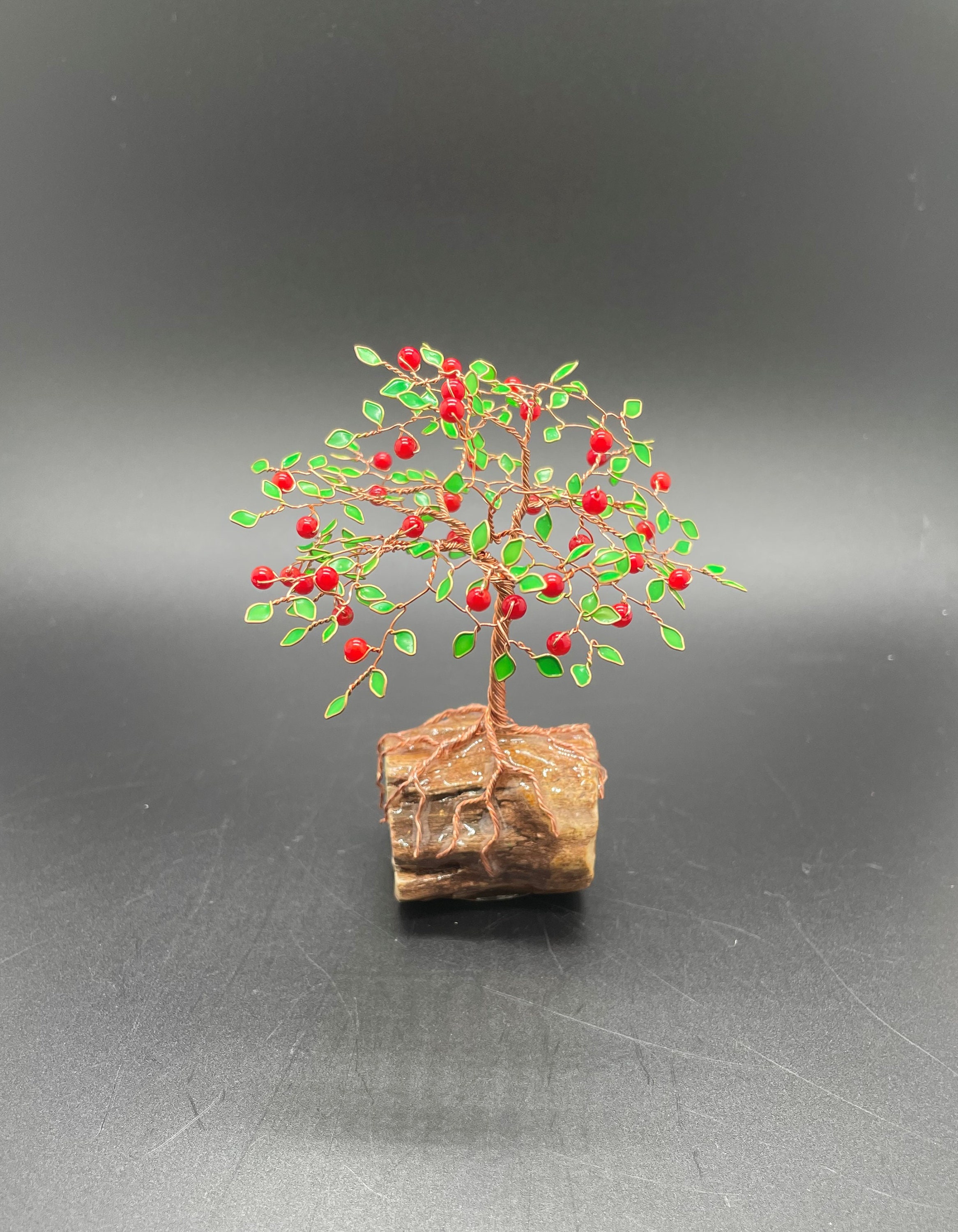 Mini Apple Copper Wire Tree Handmade Miniature Dwarf Bonsai - Etsy