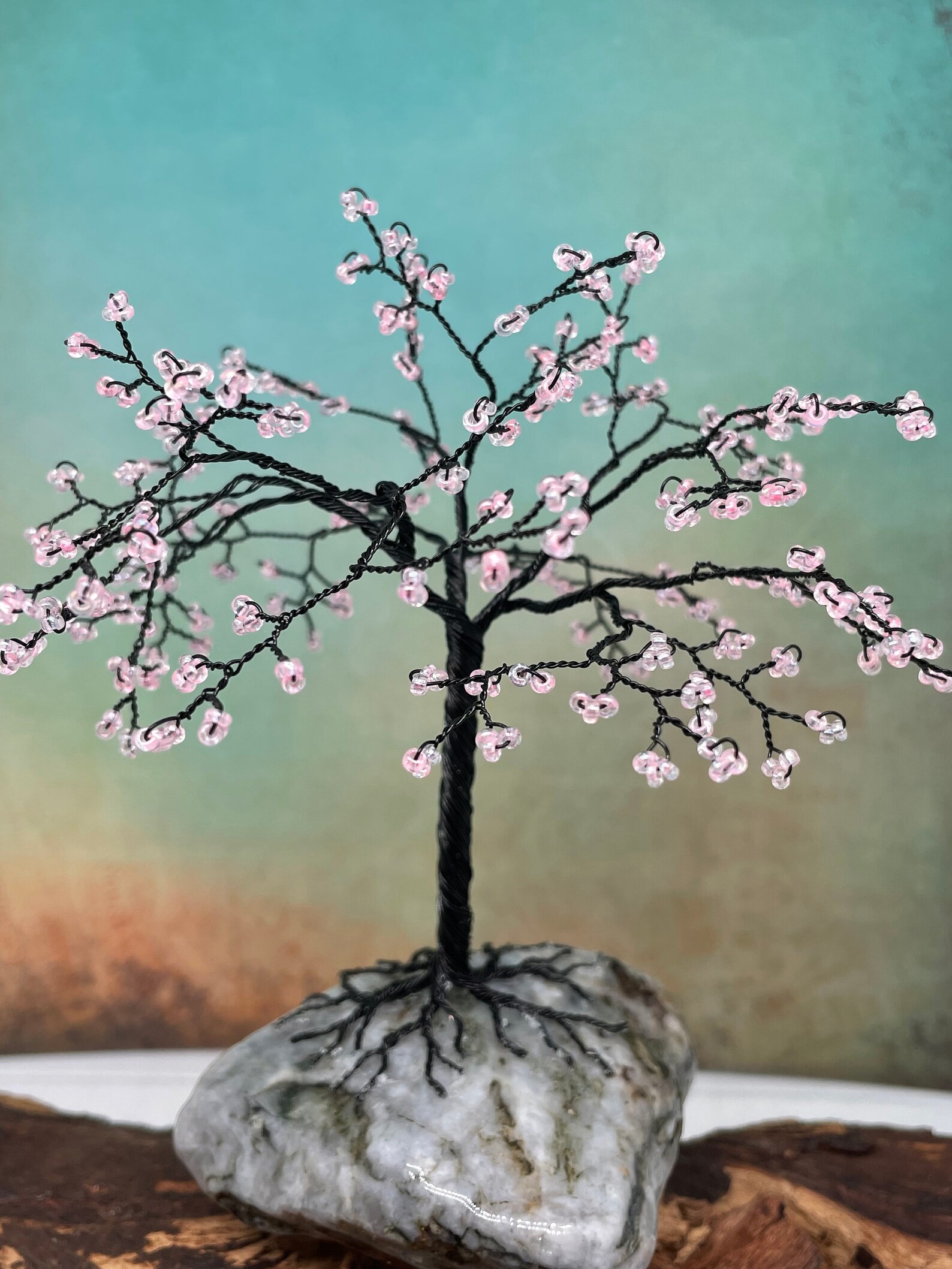 Cherry Blossom Wire Tree of Life Copper Wire Bonsai Pink - Etsy