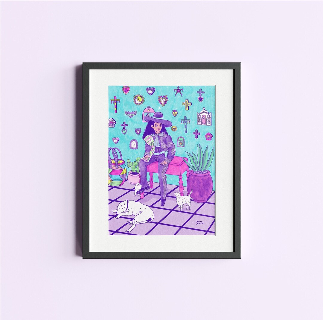 Ranchera Mexicana Print / Art Print / Illustration / Woman Illustration ...