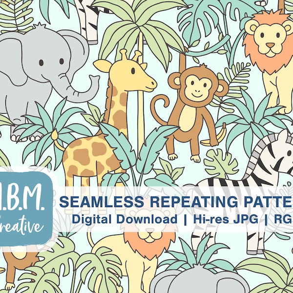 Zoo Animal Pattern - Etsy