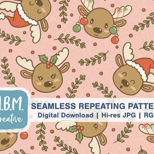 Winter Seamless Digital Paper Christmas Clipart Christmas | Etsy