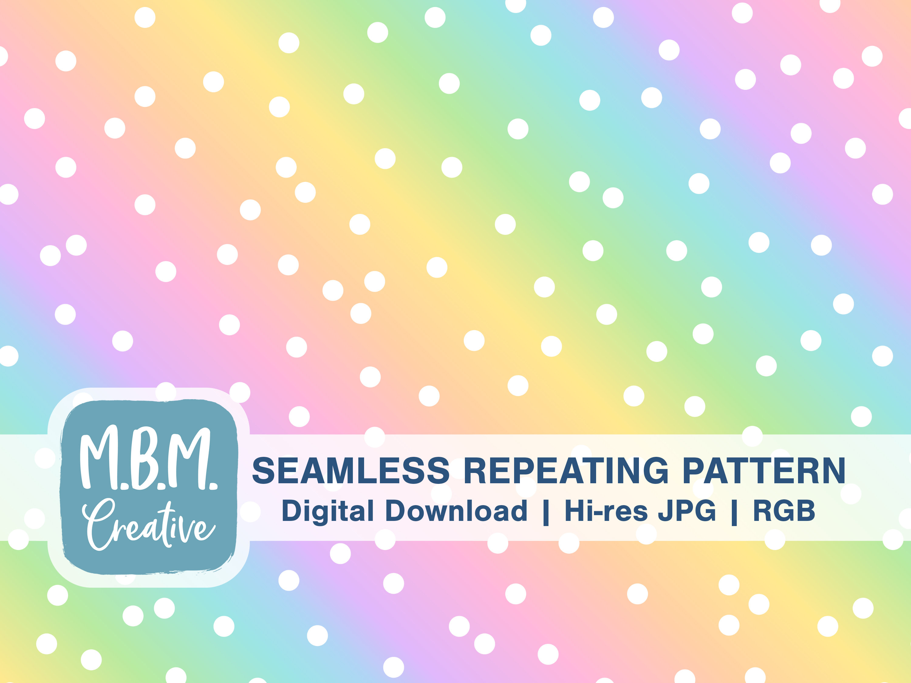 Diagonal Pastel Rainbow Gradient With White Confetti Seamless - Etsy