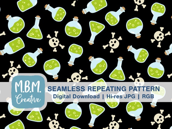 Poison Potion Seamless Repeat Pattern for Commercial Use - Etsy
