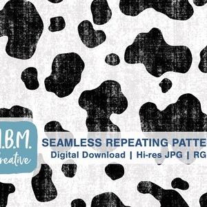 Distressed Cow Print Seamless Repeat Pattern for Commercial Use, Bovine ...