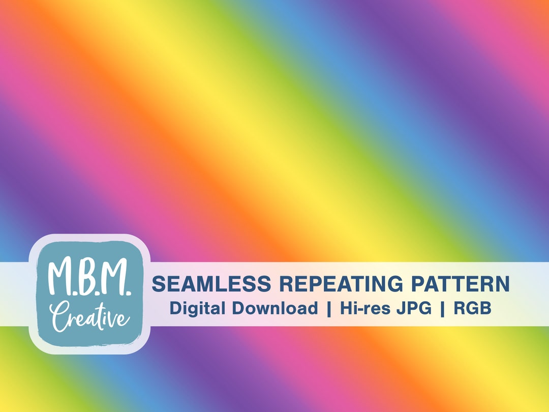 Buy Diagonal Bright Rainbow Gradient Seamless Repeat Pattern Commercial ...