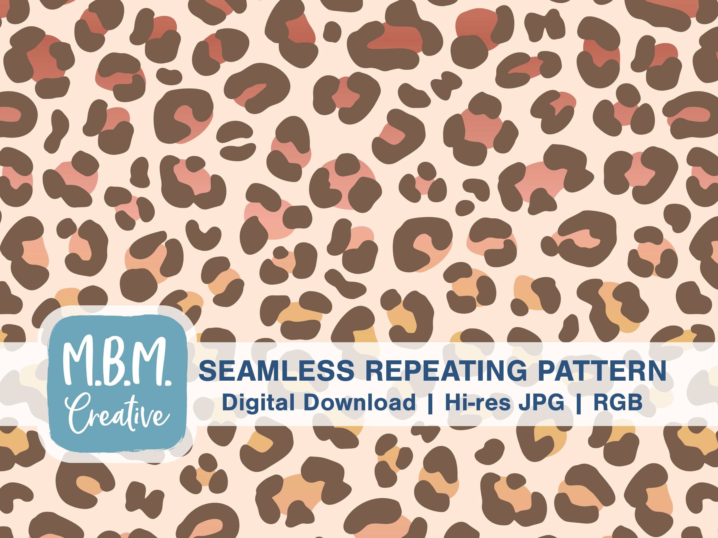 Leopard Print Boho Earth Tone Neutral Gradient Seamless Repeat Pattern ...