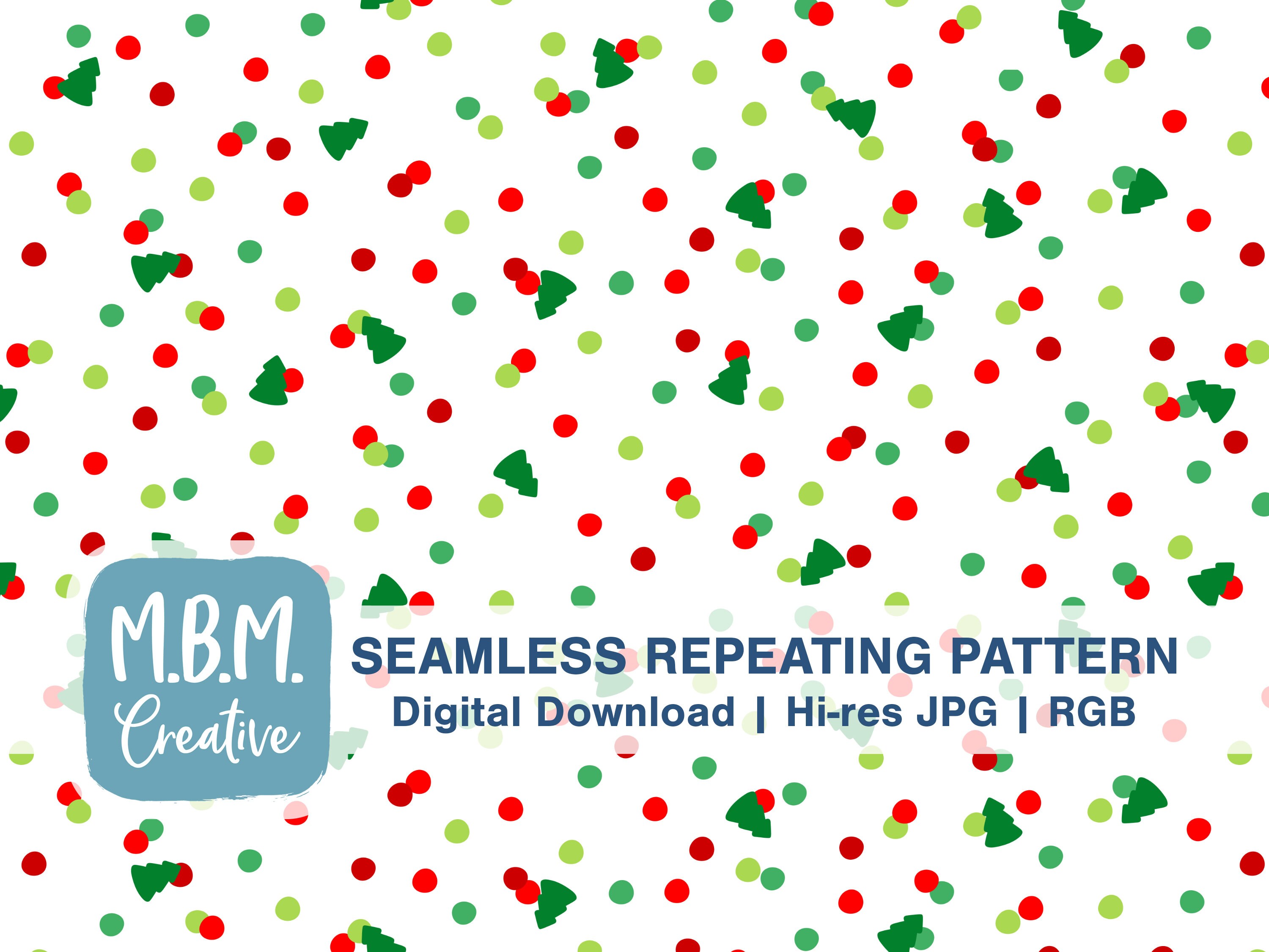 Christmas Confetti Seamless Repeat Pattern for Commercial Use - Etsy UK