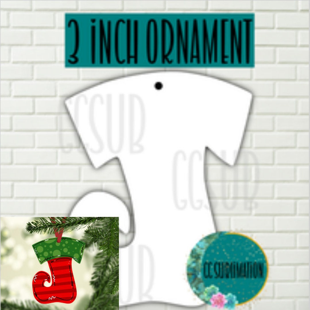 Unisub MDF Elf Stocking Ornament – 3-inch Sublimation Blank (10 Piece ...