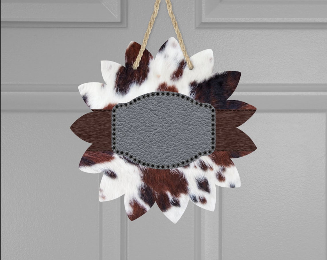 Cow Print Sunflower Designs Instant Download Cow Print | Etsy