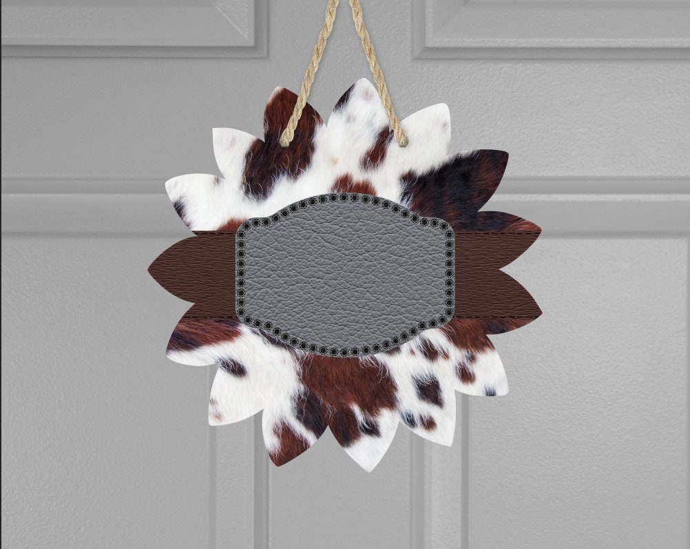 Cow Print Sunflower Designs Instant Download Cow Print - Etsy