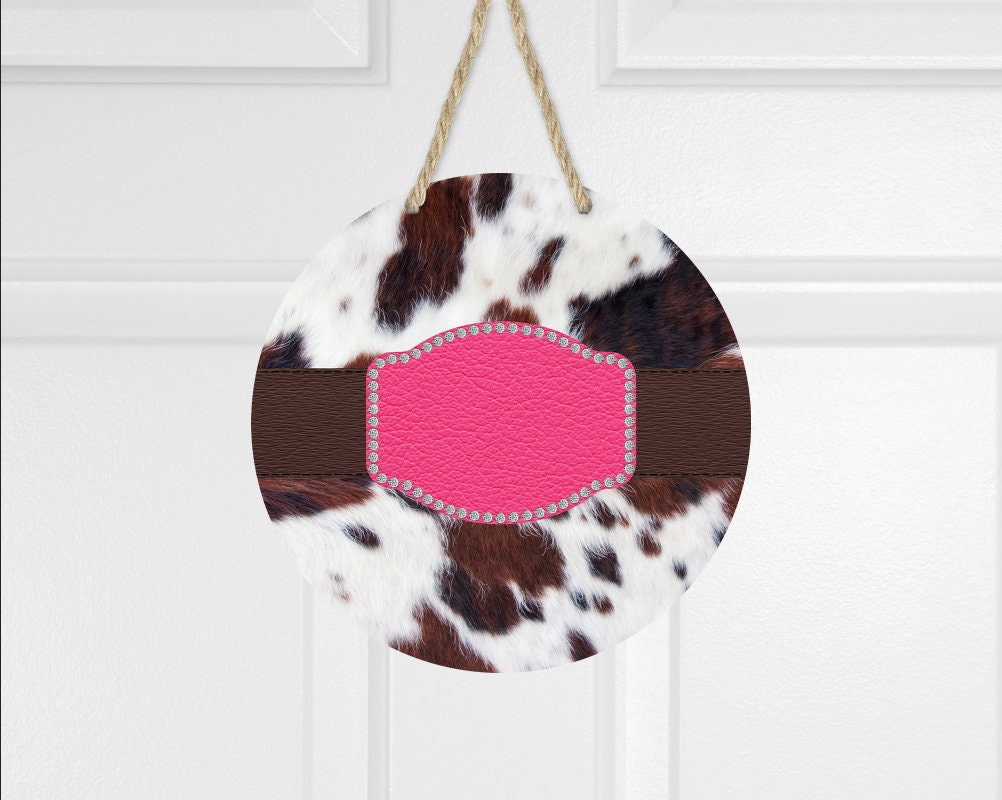 Cow Print Round Designs, Instant Download, Cow Print Sublimation ...