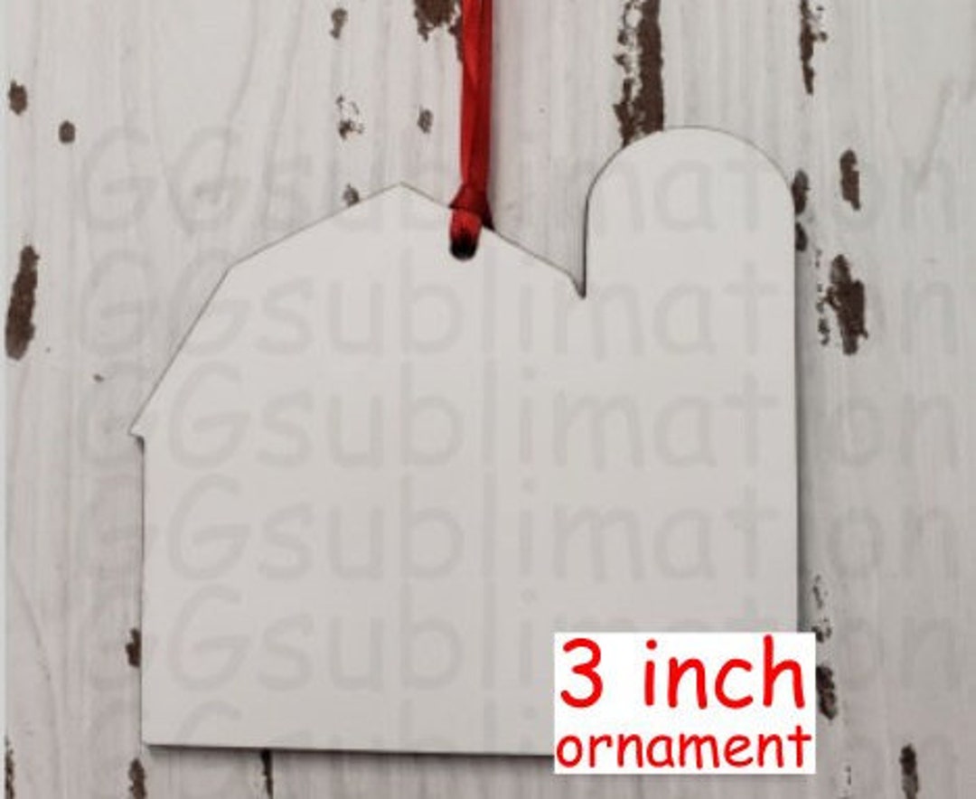 Unisub MDF Farmhouse Barn Ornament Blanks – 3-inch, 10-piece Set - Etsy