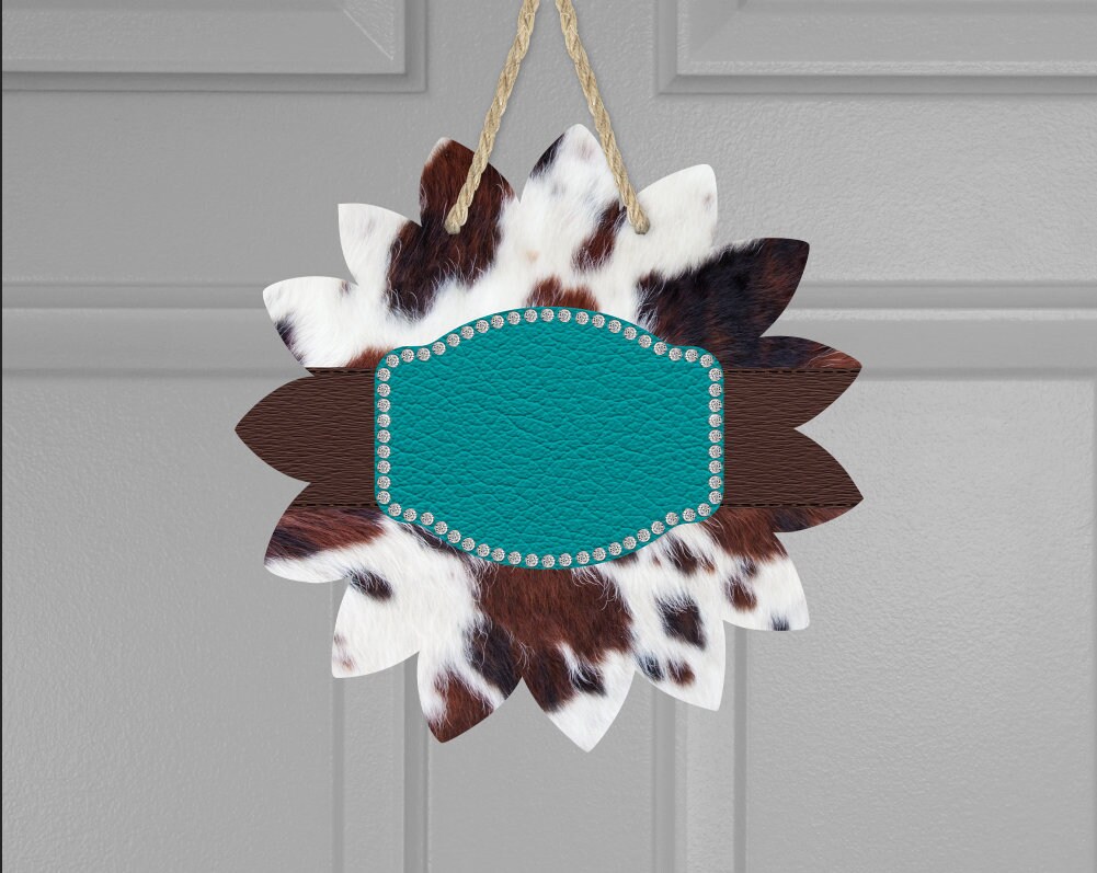 Cow Print Sunflower Designs Instant Download Cow Print - Etsy