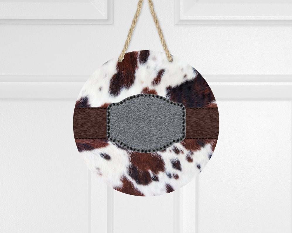 Cow Print Round Designs, Instant Download, Cow Print Sublimation ...